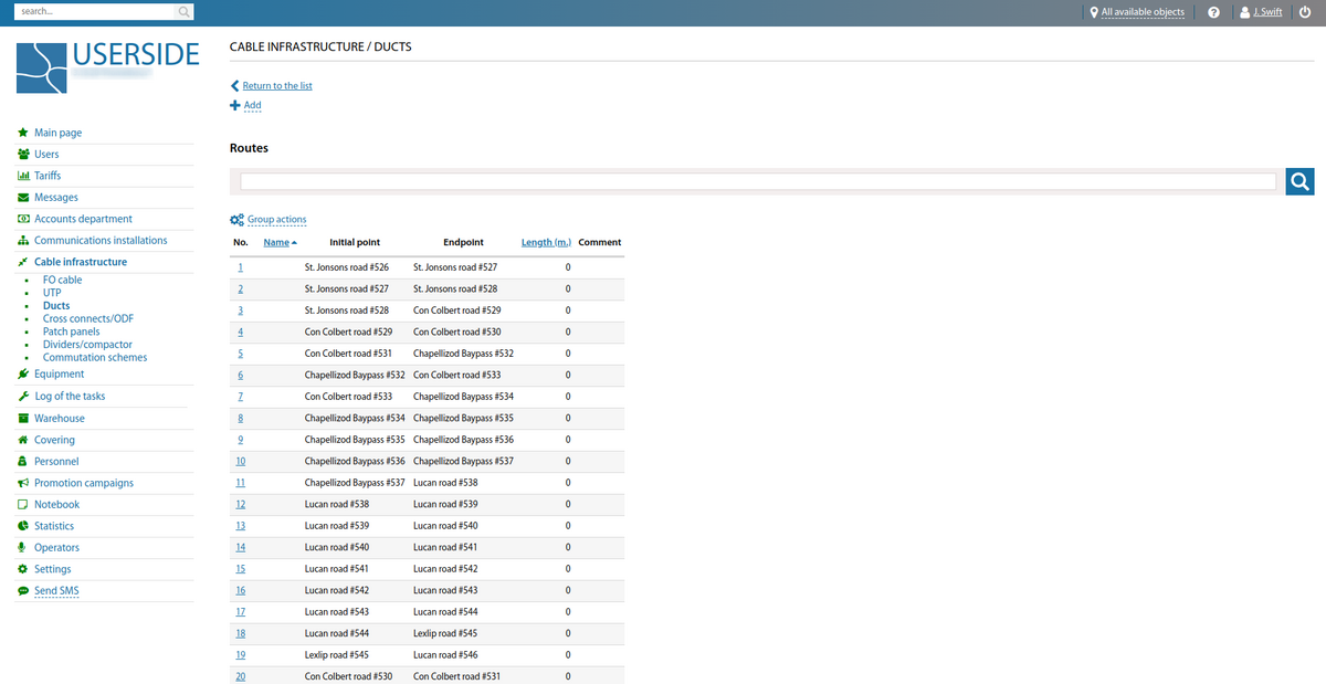 Cable ducts — WiKi - UserSide