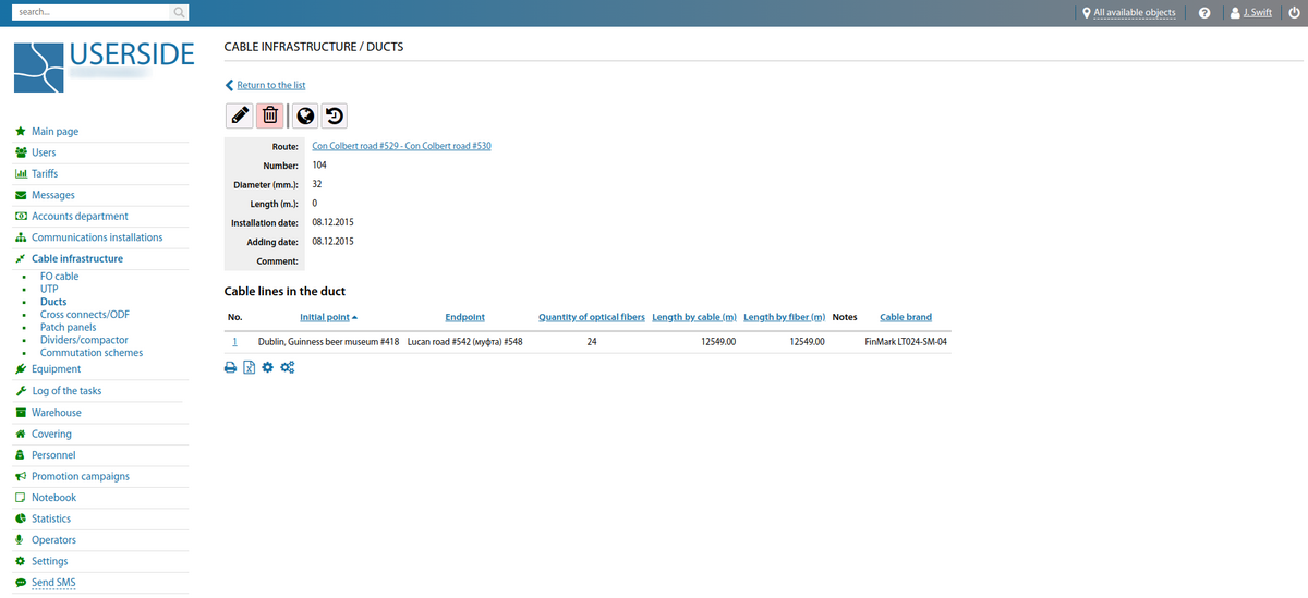 Cable ducts — WiKi - UserSide